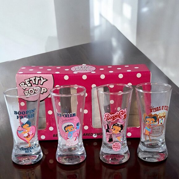 Betty Boop | Dining | Betty Boop Flared Shooter Set Of Four | Poshmark